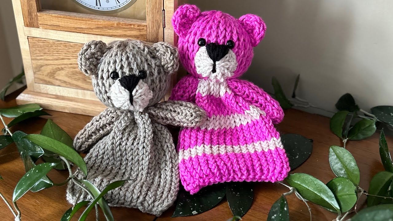 Cuddle Bear Lovie ~ Loom Knitting - YouTube