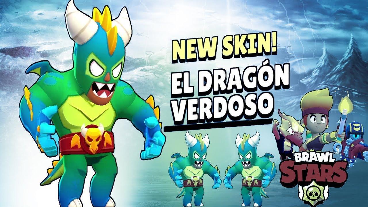 El Dragon Verdoso 🐲 Primo New Skin Brawl Stars Youtube