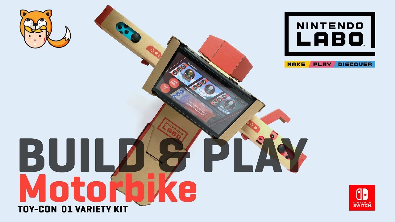 EP. 40 Building Nintendo Labo, The Toy-Con Motorbike - YouTube