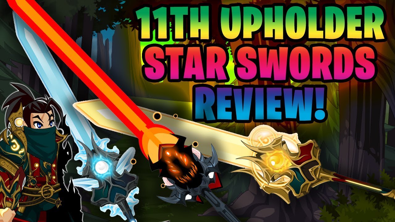 AQW! NEW 11TH UPHOLDER STAR SWORDS REVIEW! - YouTube