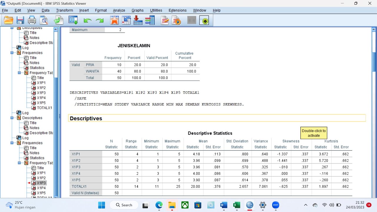 Cara Uji Analisis Statistic Deskriptif Frequencies dan interpretasi ...
