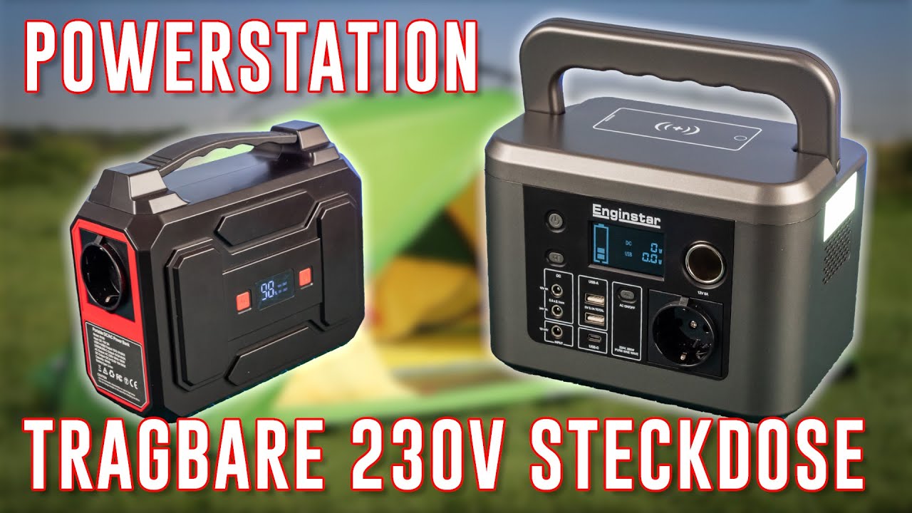 Powerstation ⚡Tragbare 230V Steckdose mit Akku - YouTube