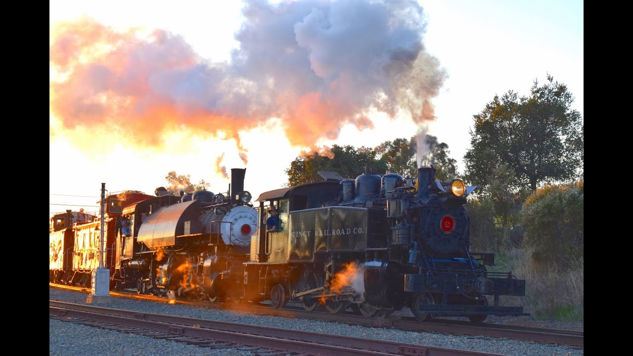 Doubleheaded Steam Trains Pilot the Train of Lights - YouTube