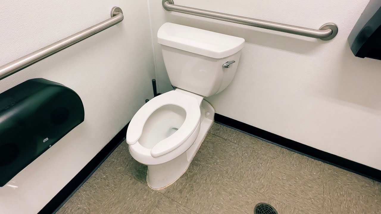 Five Below unisex restroom featuring a 2019 Kohler Barrington PL toilet ...