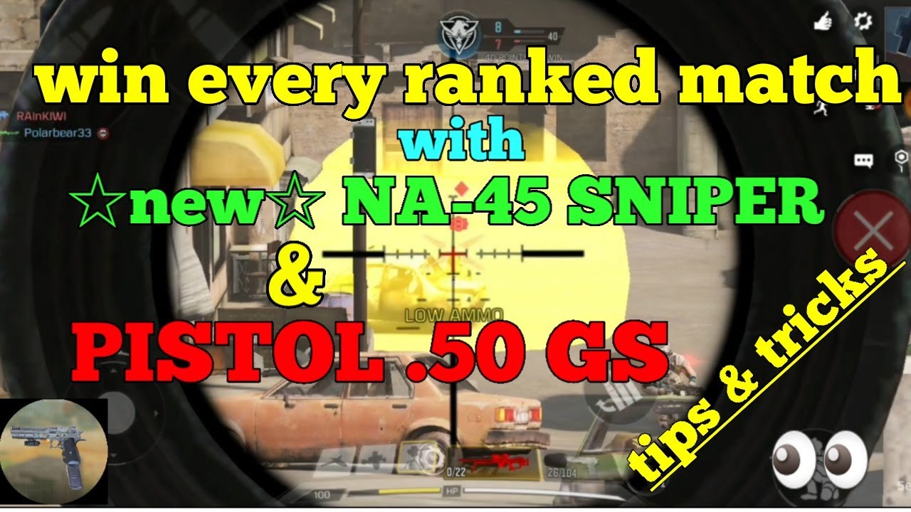 win every ranked match with new na 45 sniper & pistol 50gs | cod mobile ...