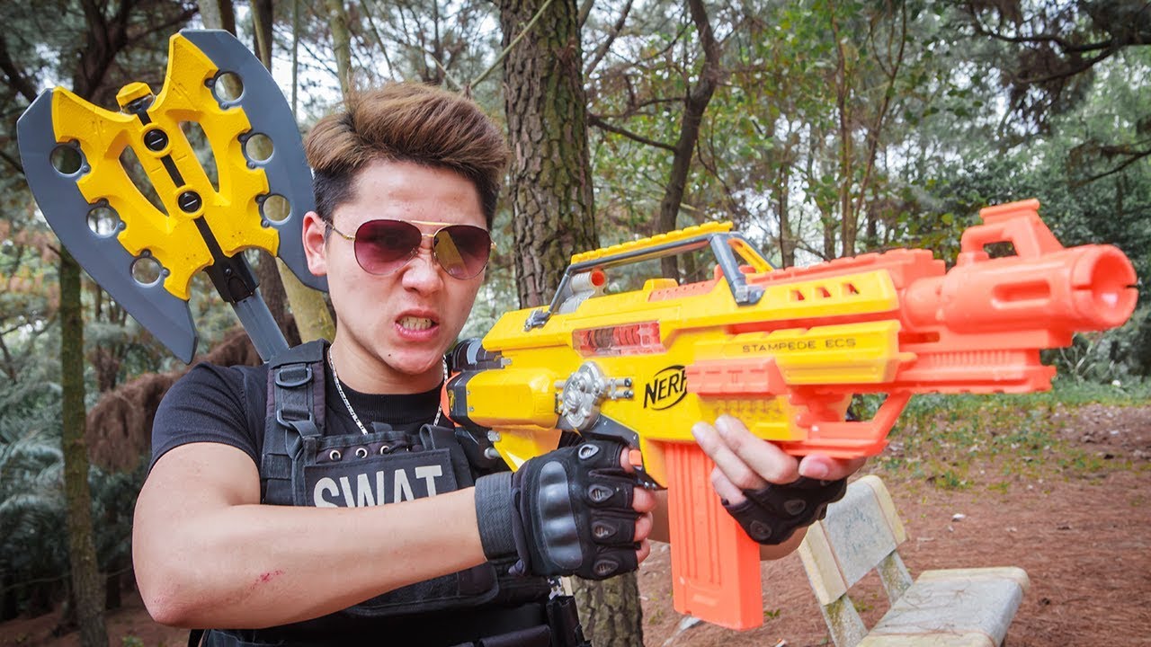 NERF WAR : Seal Team SWAT Warriors Nerf Guns Fight Attack Gang crime ...