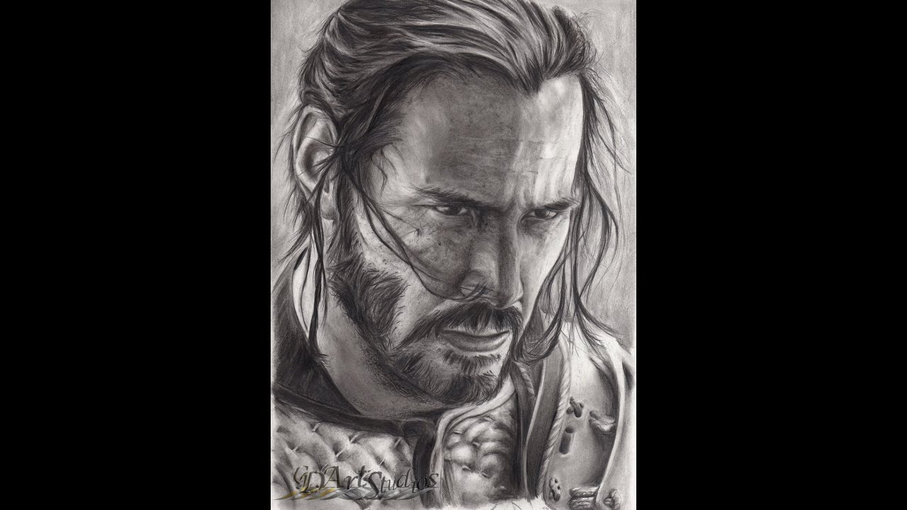 Keanu Reeves- from "47 Ronin" the movie - Speed Drawing. - YouTube