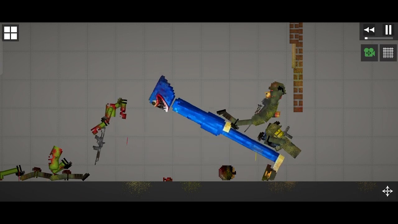 Huggy attack in melon playground - YouTube