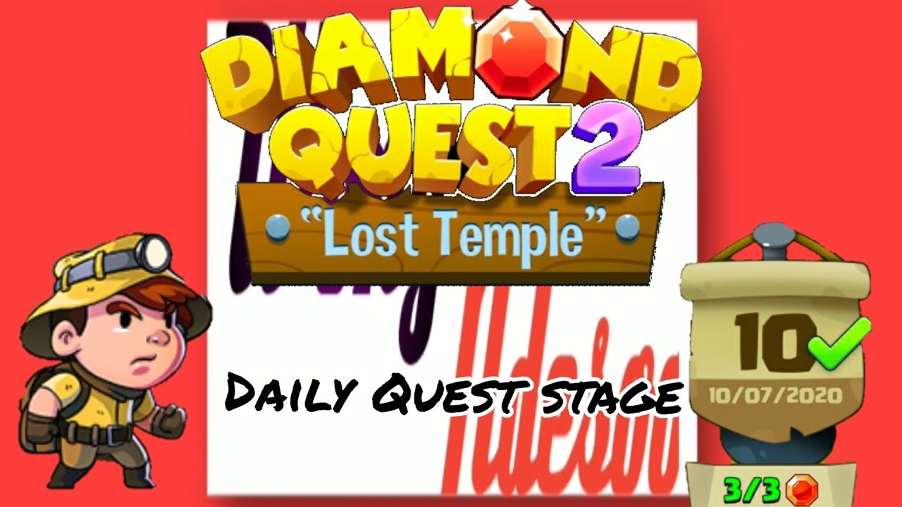 Diamond Quest 2 lost temple #Daily Quest #stage 10 - YouTube