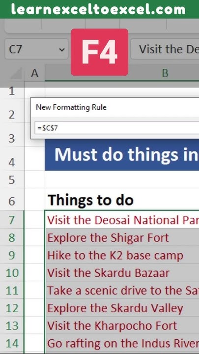 Create Checklists or To Do Lists in Excel with Tick Check Mark using Conditional Formatting ...