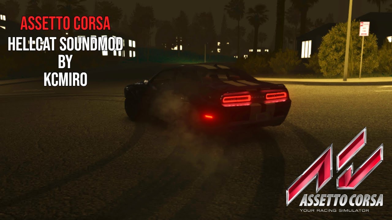 DODGE CHALLENGER HELLCAT REALISTIC SOUND MOD | Assetto Corsa - YouTube
