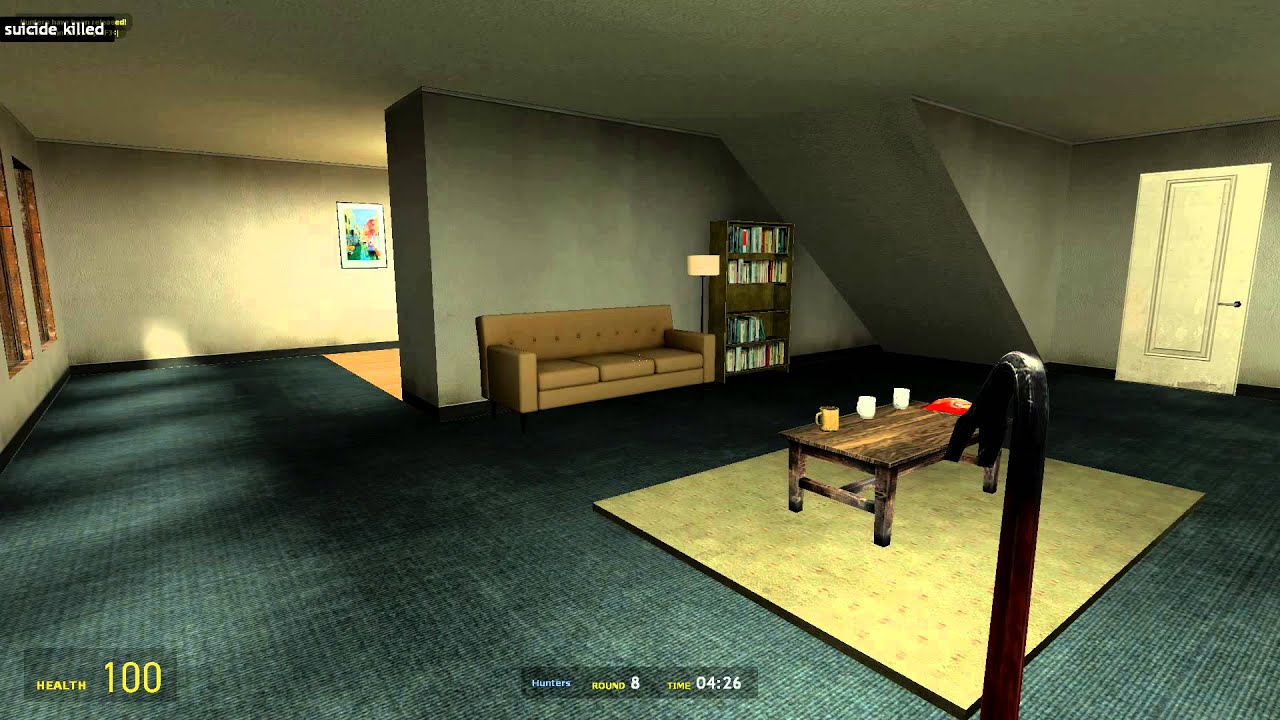 Lets Play Gmod: Prop Hunt Part 3 - lets hide under the bed - YouTube