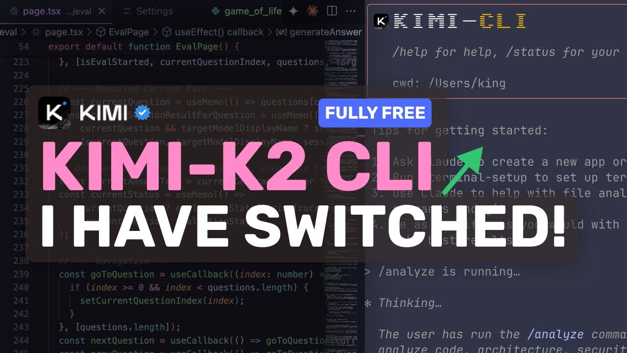 Kimi-K2 CLI (CCR + Kimi-K2): I'm REALLY Impressed! I'm switching from Claude Code! - YouTube