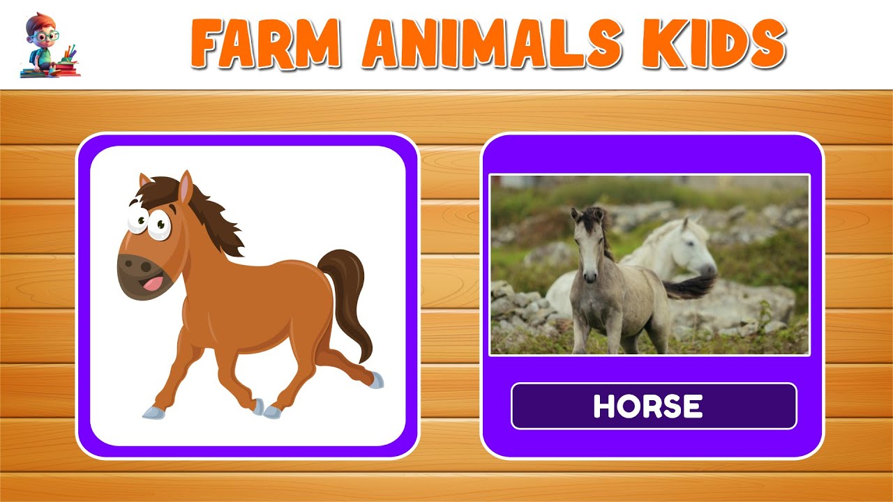 Farm Animals Flashcards | Animals Name and Sounds - YouTube