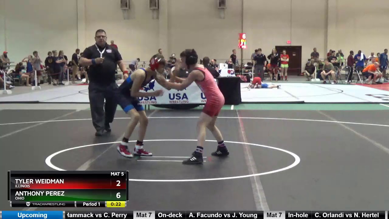 Schoolboy 87 Tyler Weidman Illinois Vs Anthony Perez Ohio - YouTube
