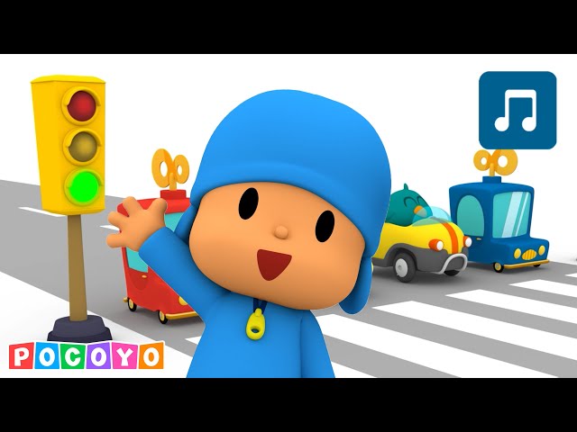 🚦 Pocoyo learns to cross the road ! | Nursery Rhymes & Singalong ...