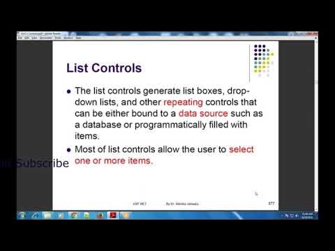 ASP.NET Lecture 43 (3) - Server Controls | List Controls Classes | Theory | Example | Hindi ...