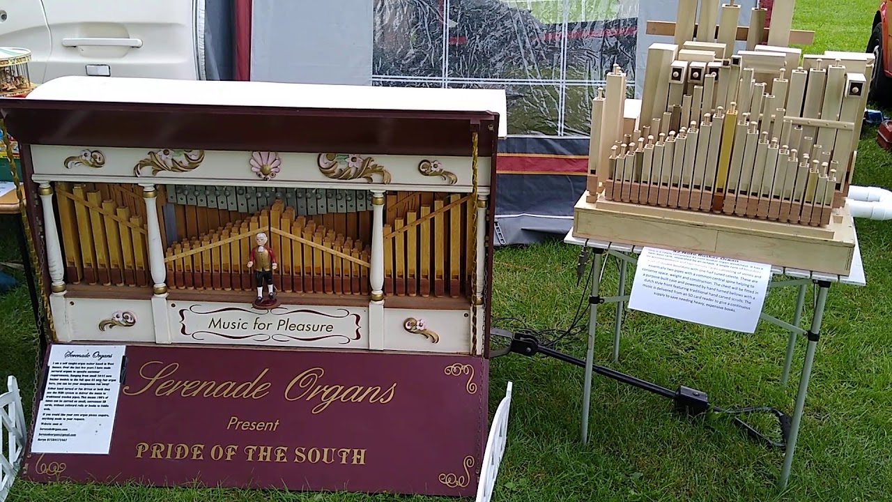 New busker organ and mini Showman's organs playing together - YouTube