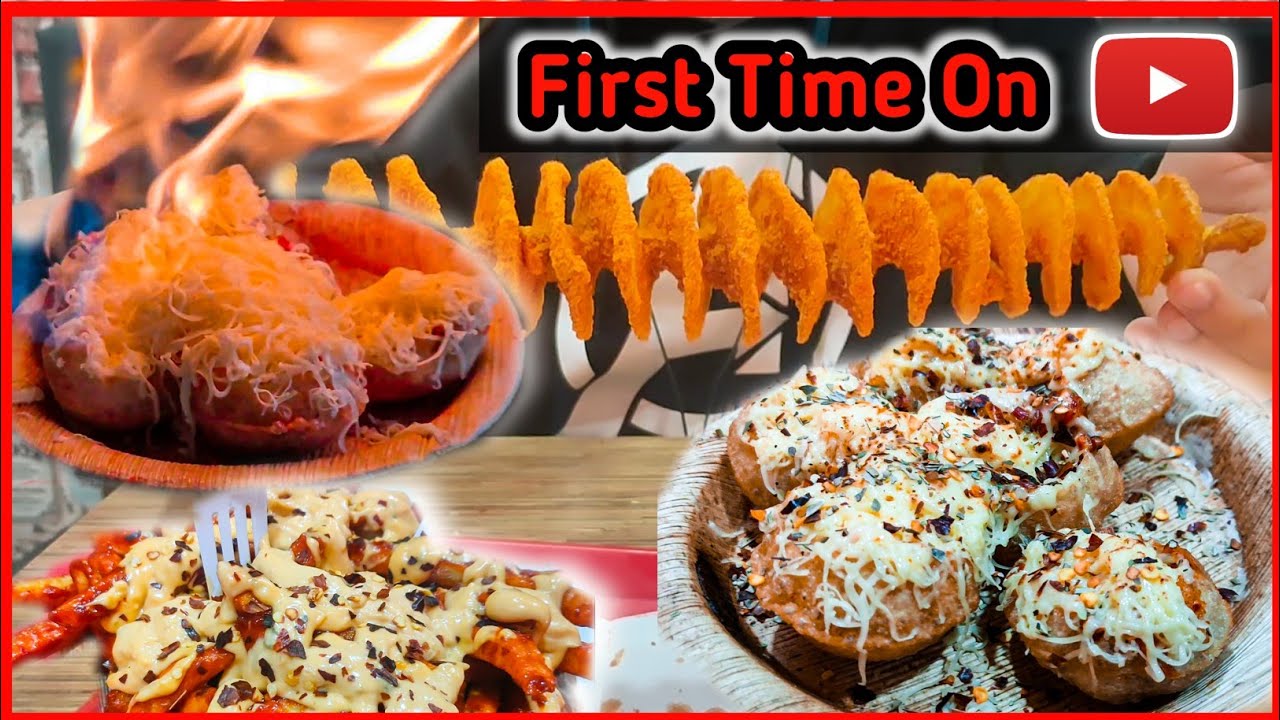 Fire🔥Pizza Pani Puri,Twisted Potato Making,Creamy Tandoori Fries🍟 ...