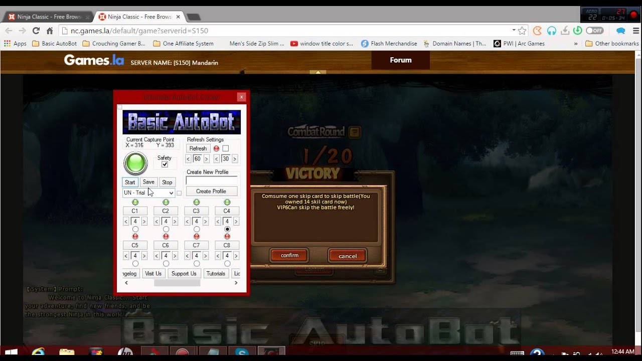 Ultimate AutoBot Clicker demo with Ninja Classic bot, Gaming Like a ...
