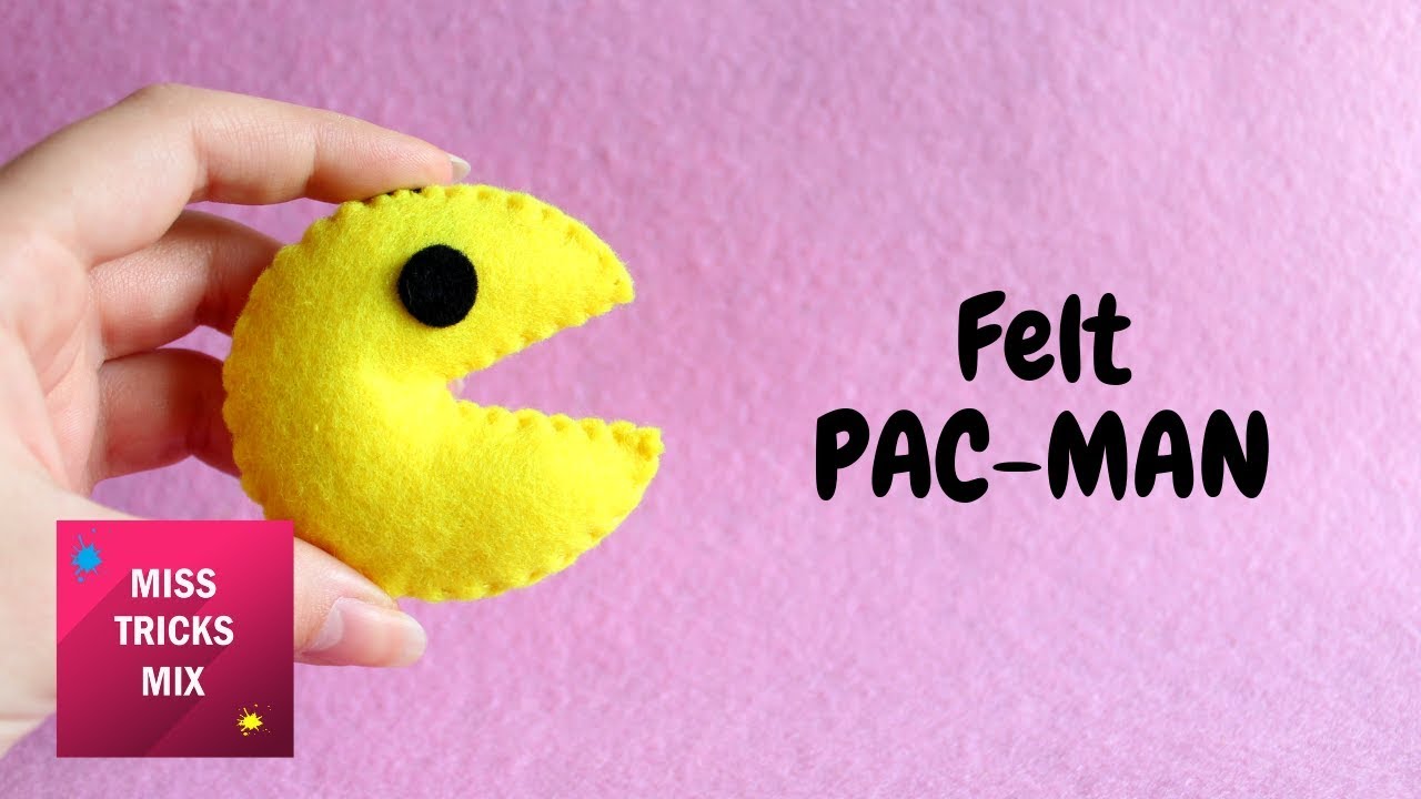 Felt PAC MAN Keychain DIY Tutorial - YouTube