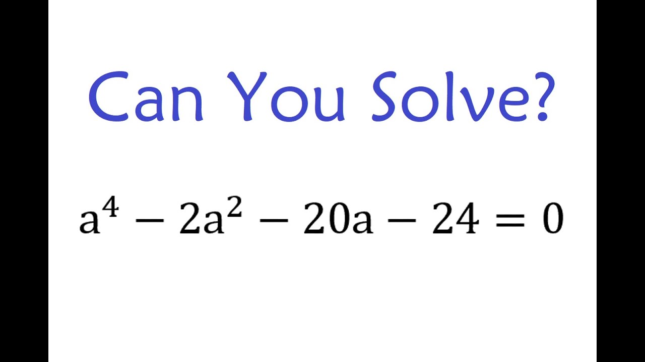 Cool Tricks for Solving a Quartic Equation! - YouTube