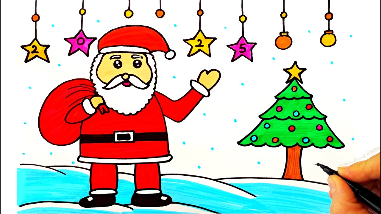 Yeni Yıl Çizimleri 🎄 Noel Baba Çizimi - Noel Baba Nasıl Çizilir? - How ...
