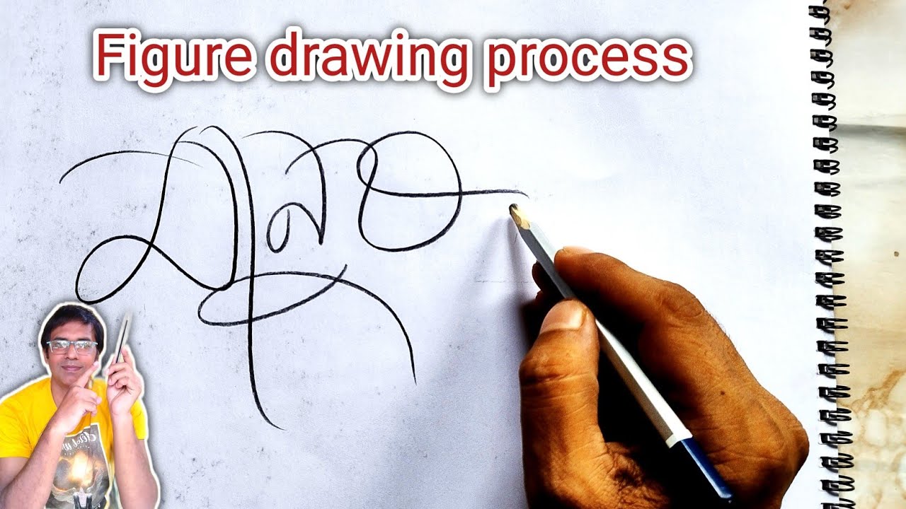 মানুষ আঁকার পদ্ধতি / Human figure drawing process / Structure of human ...