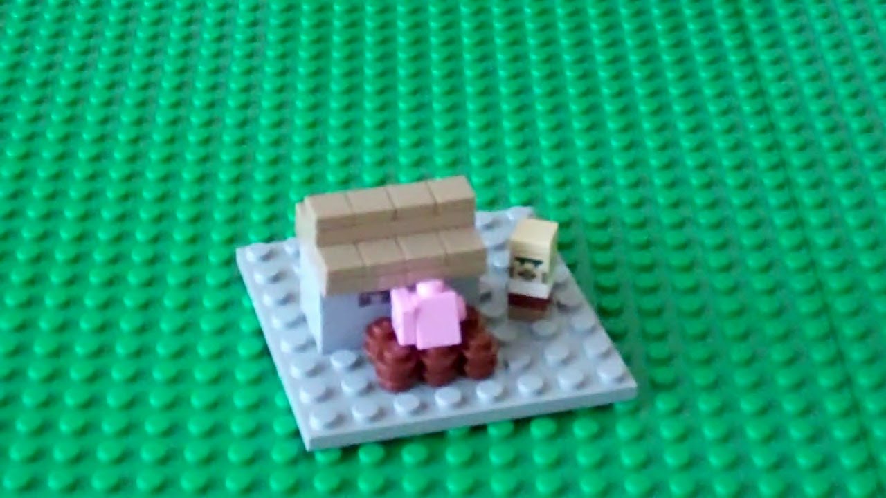 Lego Minecraft micro village tutorial part 6 butchery - YouTube