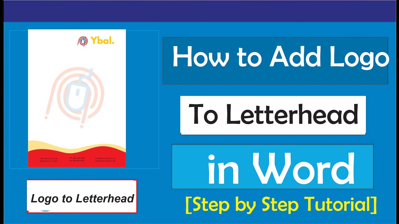 How to Add Logo to Letterhead in Word - YouTube