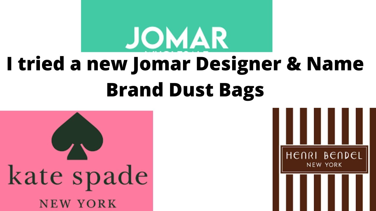 Jomar Designer Name Brand Dust Bags - YouTube