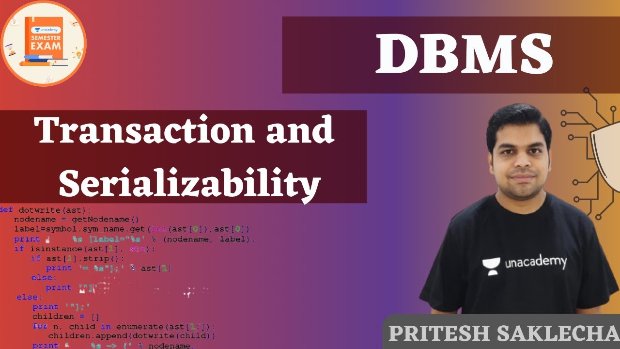 Transaction and Serializability | DBMS | CSE/GATE | Pritesh Saklecha ...