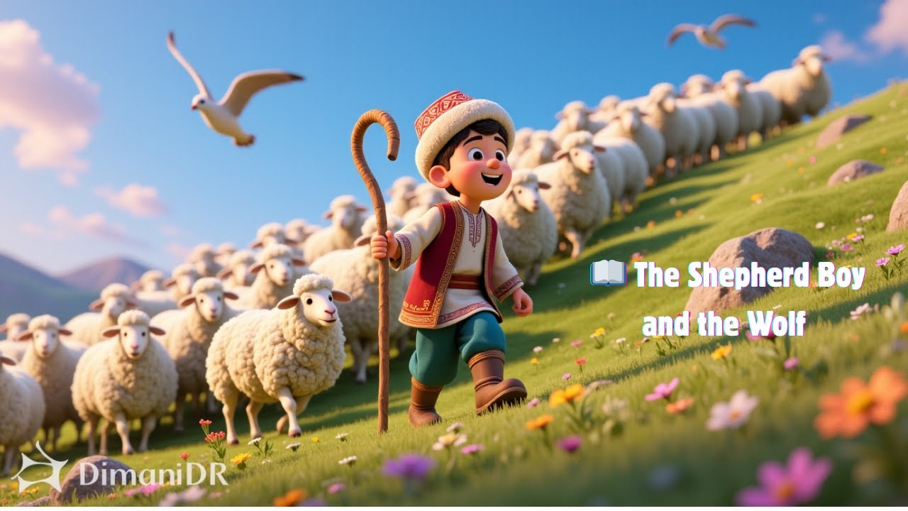 📖 The Shepherd Boy and the Wolf | Animated Story for Kids | Moral ...