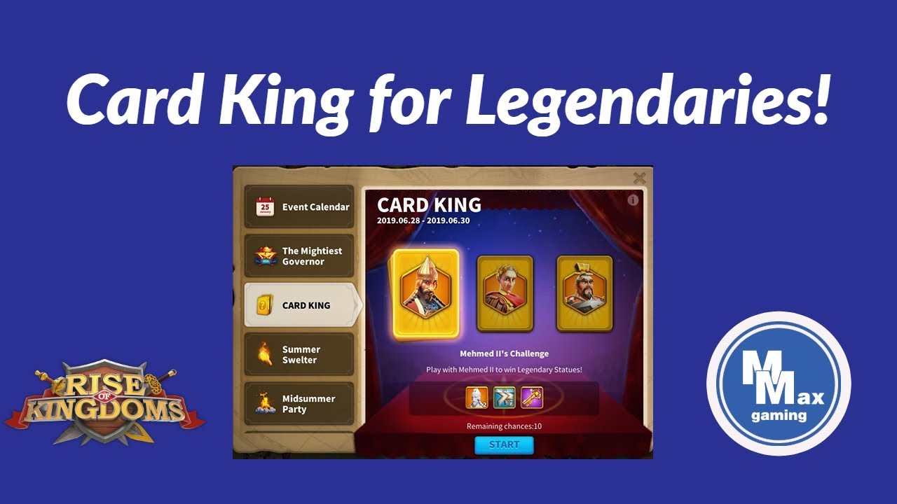 Play Card King for Mehmed, Julius Caesar, and Cao Cao | Rise of ...