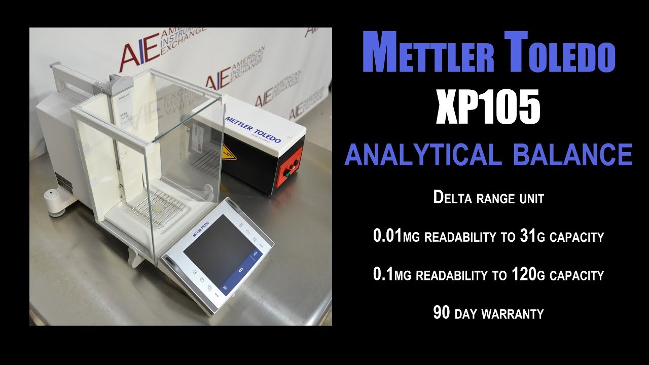 Mettler Toledo XP105DR analytical balance (0663U BALANCE) - YouTube