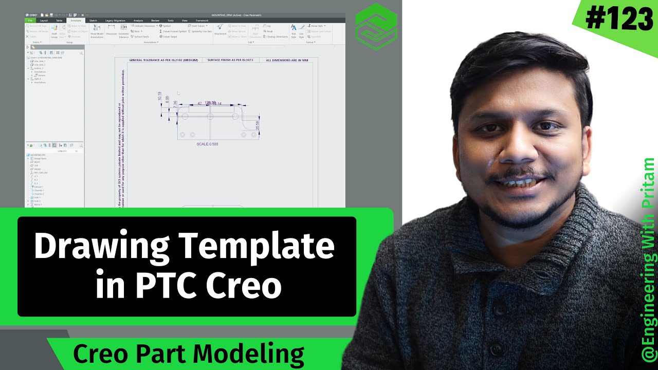 How to Create a Drawing Templates in PTC Creo | #123 - YouTube