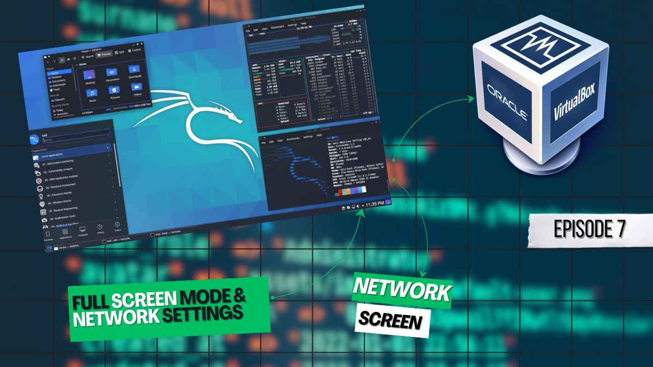 Full Screen Mode & Network Settings in Kali Linux | #7 | Virtual Box ...