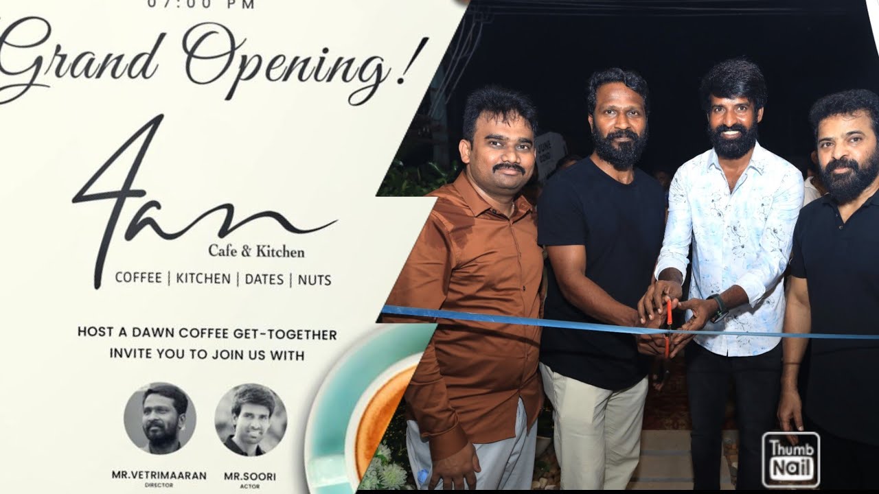 DirVetrimaaran and Actor soori inaugurated : Dir Ameer 'new restaurant ...