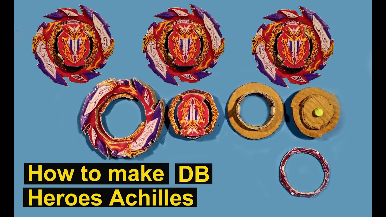How to make DB Heroic Achilles Beyblade | cardboard HEROIC ACHILLES ...