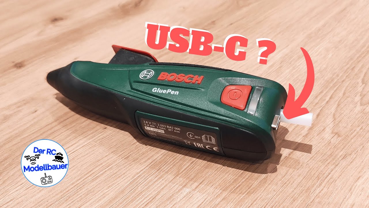 USB-C am Bosch GluePen - YouTube