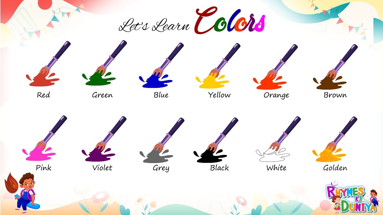 Fun & Easy: Learn Color Names for Kids with Fun Cartoons! Color ...