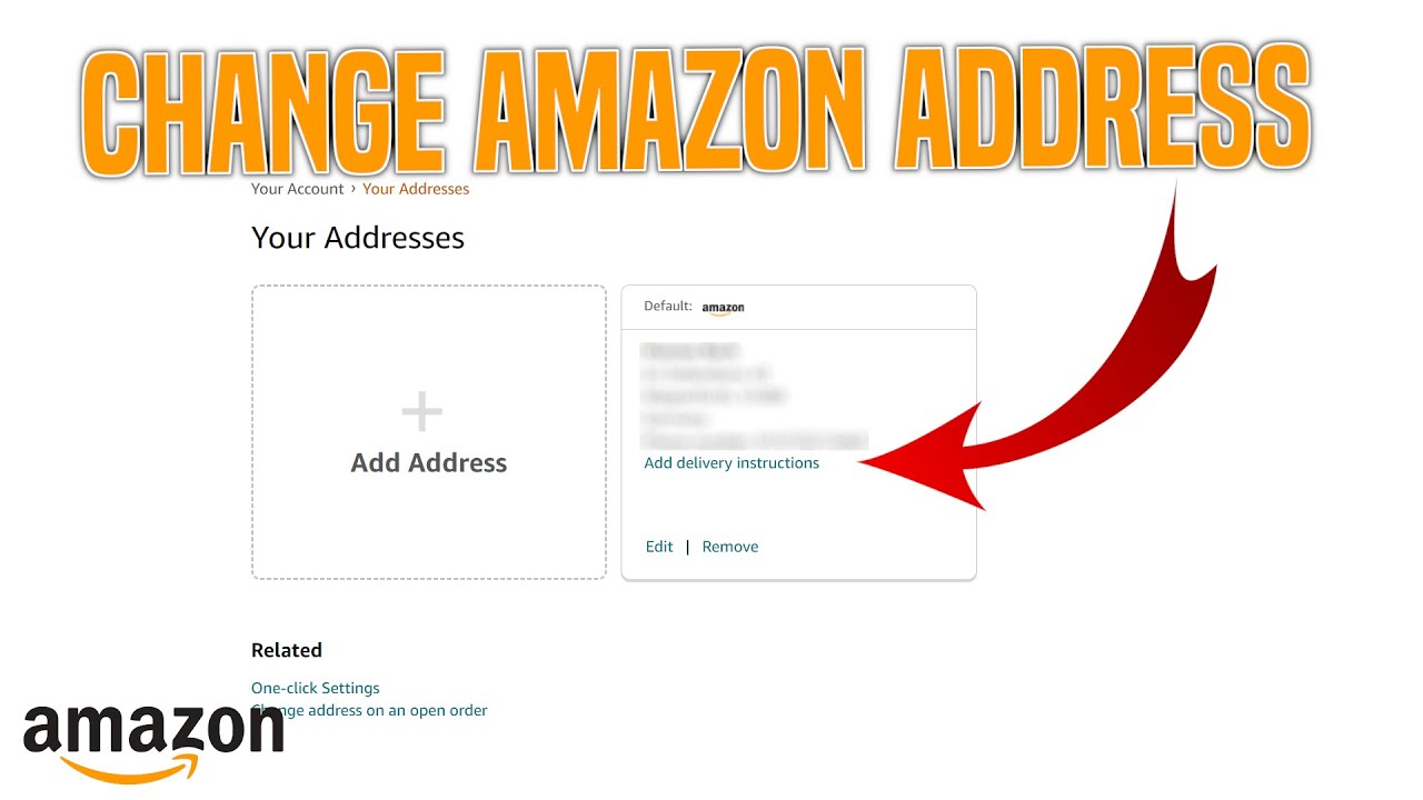 How to Edit & Delete ADDRESS on Amazon | Tutorial - YouTube