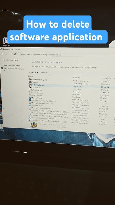 how to delete application software in windows #windows #dearmanish ...