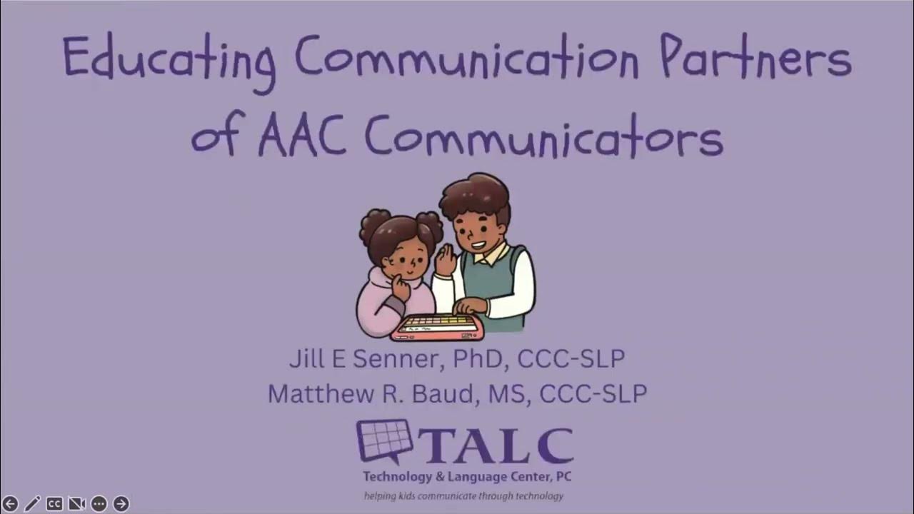 Educating Communication Partners of AAC Communicators - YouTube