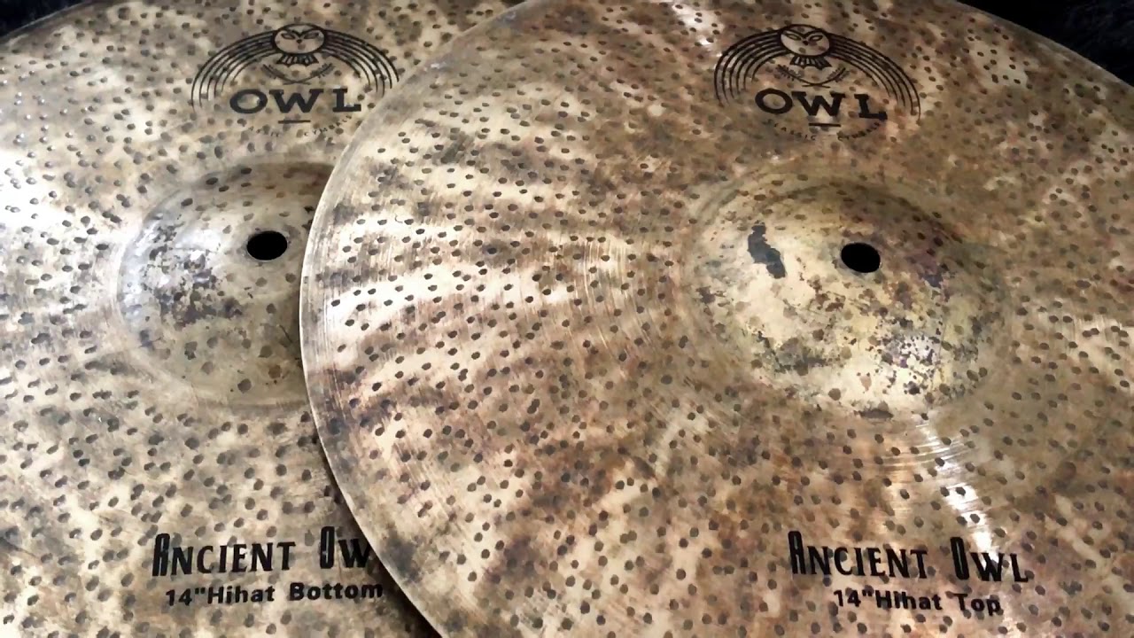 Hi Hats 14" Ancient Owl Cymbals - YouTube