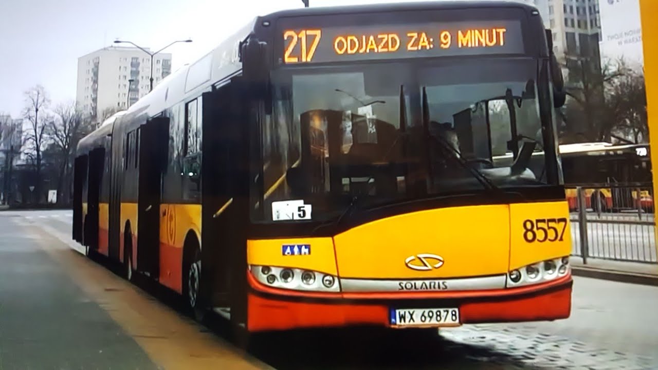 Przejazd linią 217 na nowej trasie Natolin płn-Metro Wilanowska. - YouTube