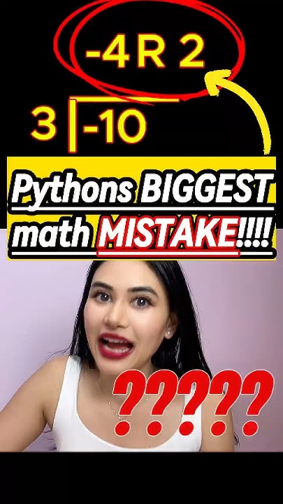 YOU CAN'T DIVIDE NEGATIVE NUMBERS! #python #coding #codingtips #pythonforbeginners #learnpython ...