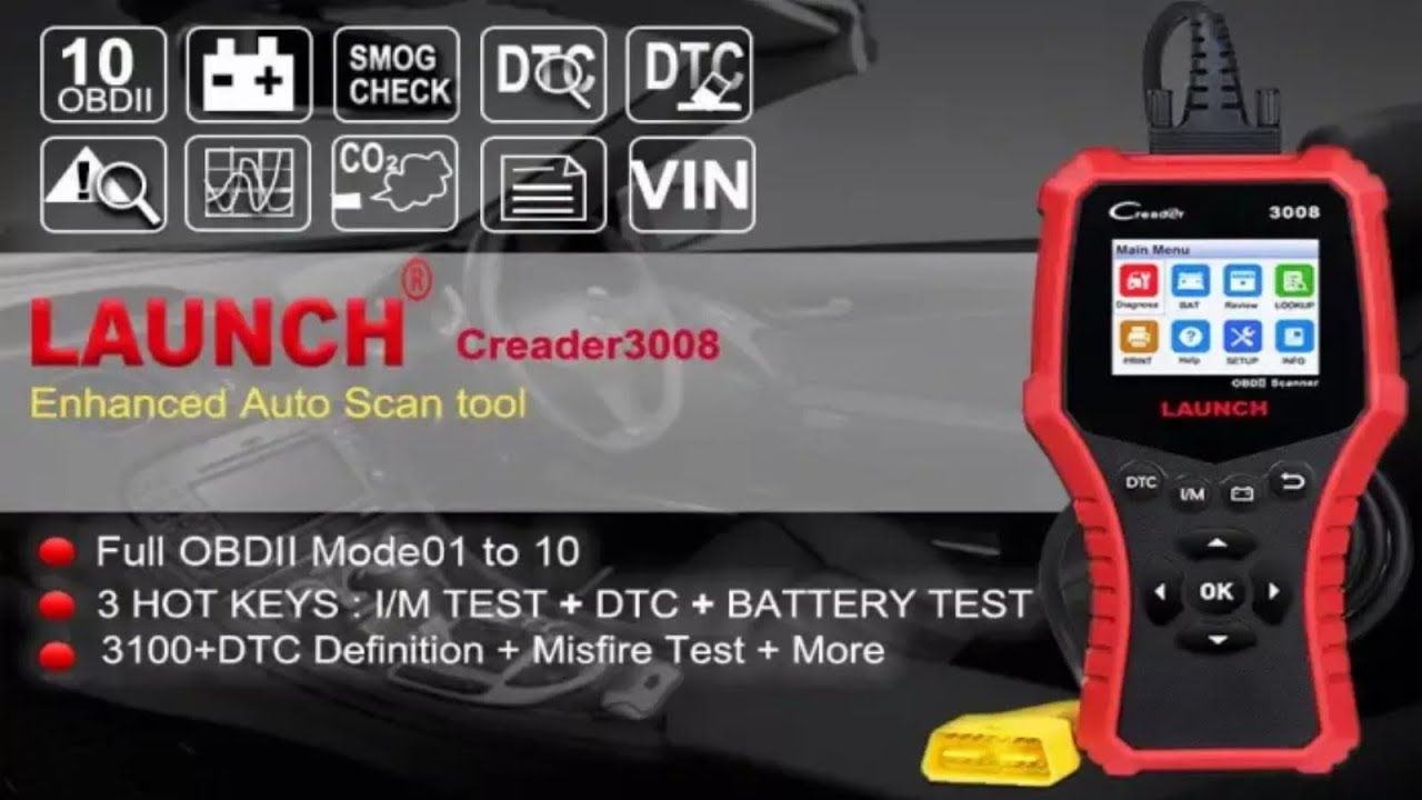 LAUNCH Creader 3008: BEST Budget OBD2 Scanner in 2024 ? - YouTube