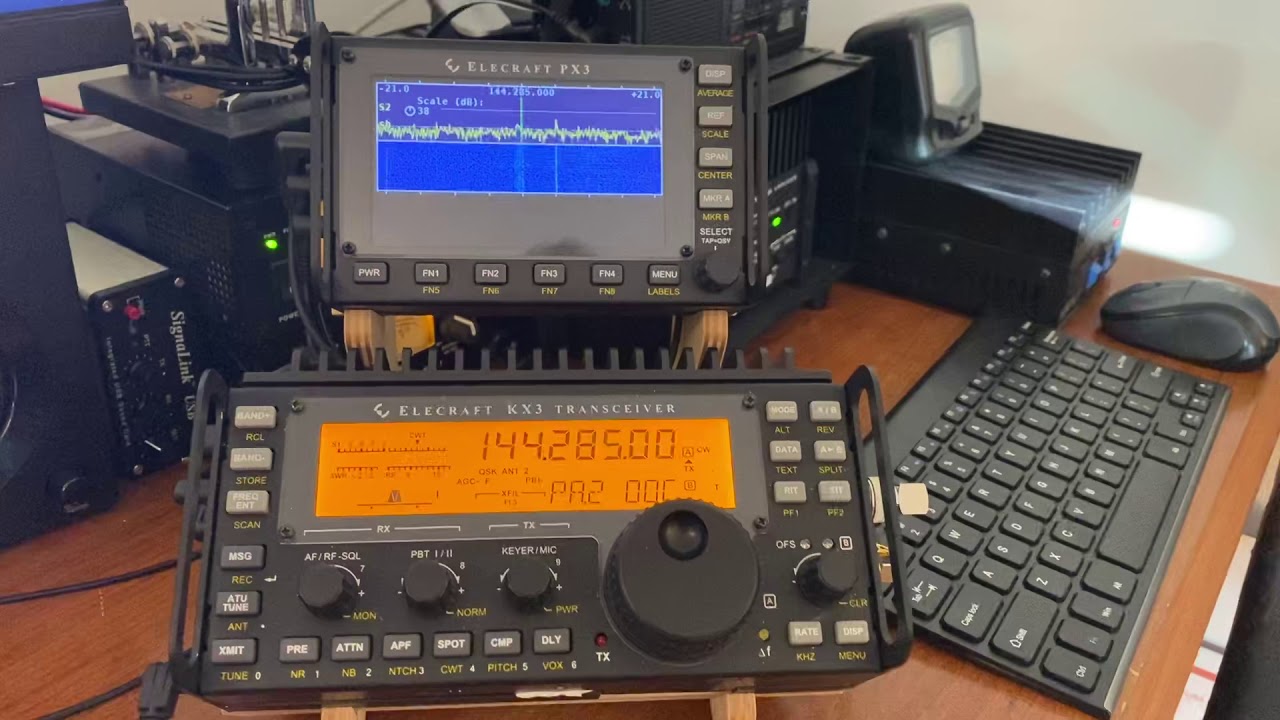 2 meter beacon on my Elecraft KX3. - YouTube