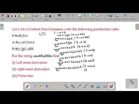 Theory of Computation: Deriving string from CFG Left most and Right ...